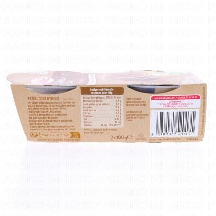 BABYBIO Desserts lactés - Semoule au lait cacao Bio +6 mois 2x100g ...