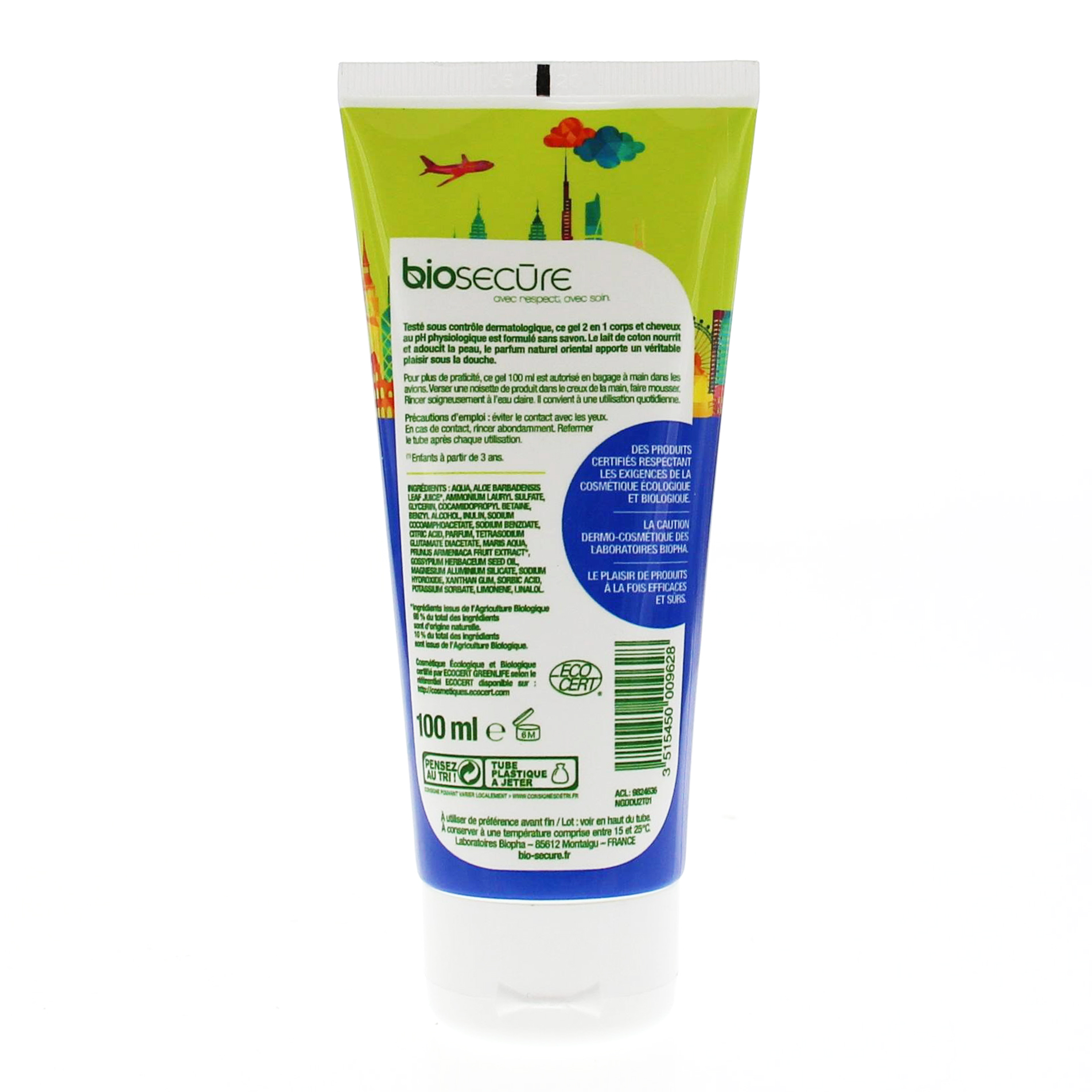 BIO SECURE Gel lavant BIO tube 100ml - Parapharmacie Prado Mermoz