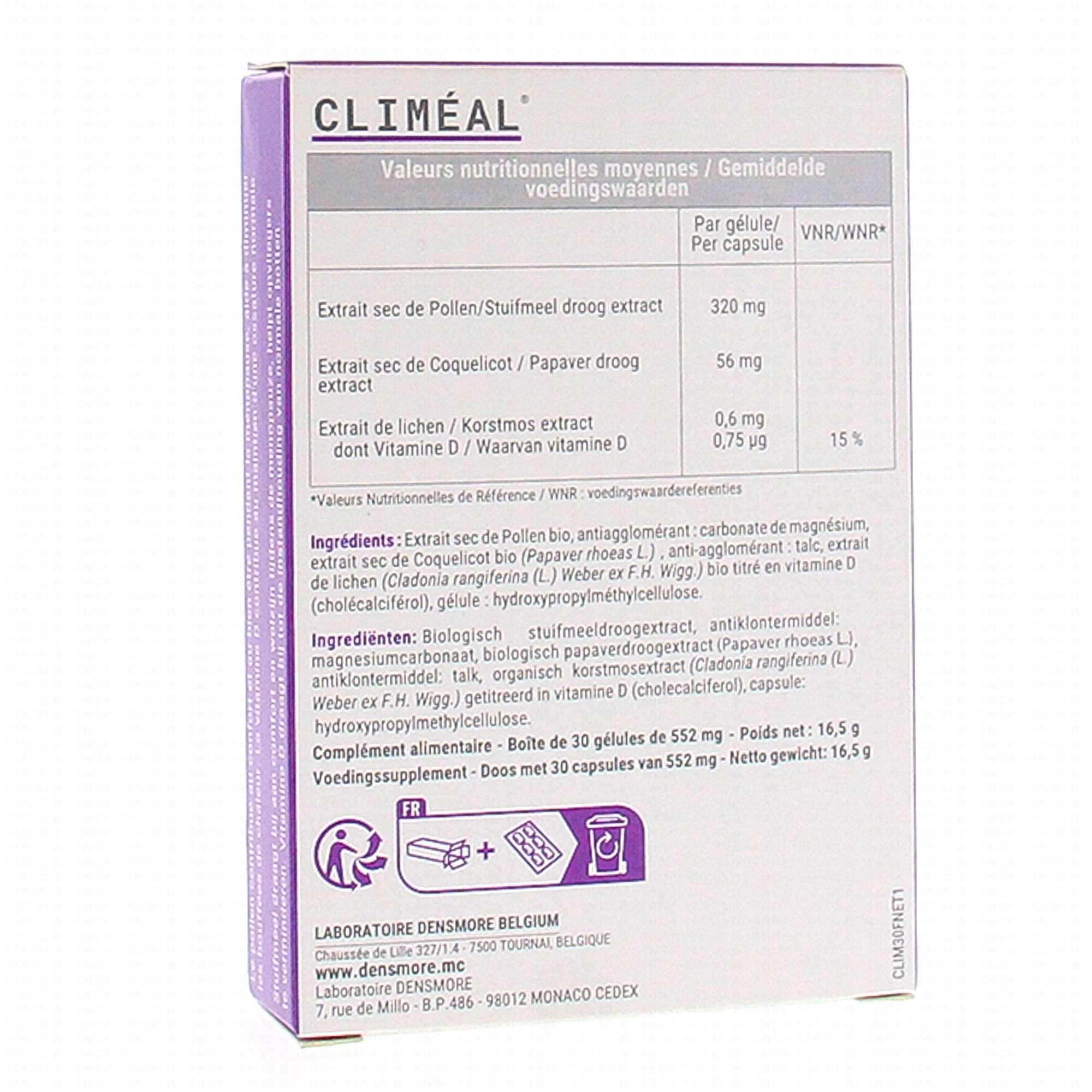 DENSMORE Climeal Ménopause x30 gélules - Parapharmacie Prado Mermoz