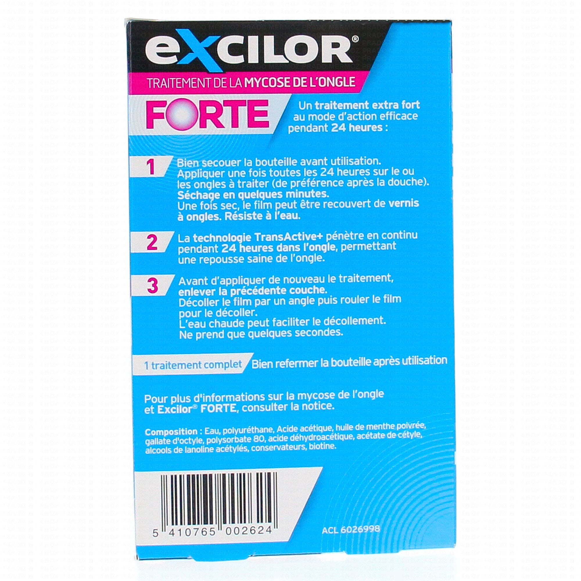 EXCILOR Mycose de l'ongle - Traitement mycose forte flacon 30ml ...
