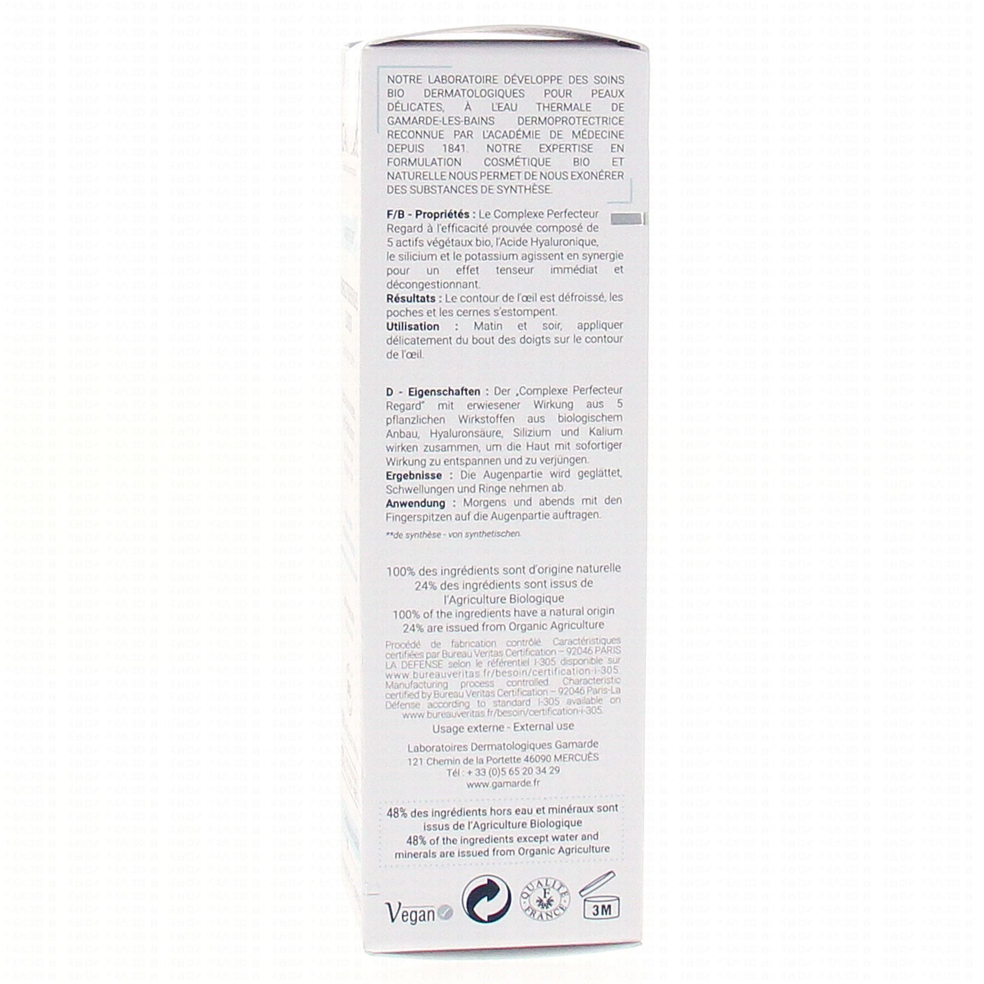 GAMARDE Regard Elixir Dynamisant tube 10g - Parapharmacie Prado Mermoz