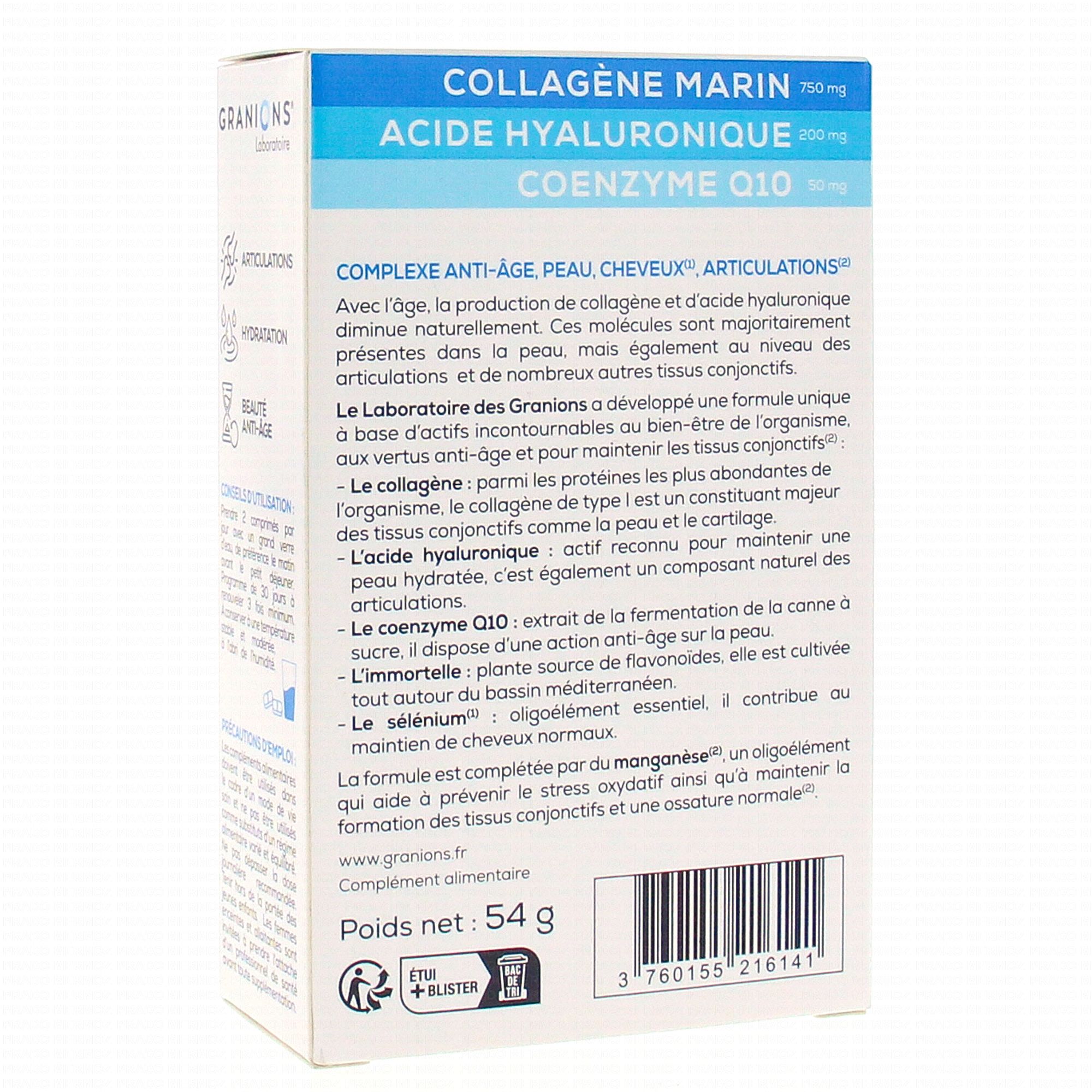 Granions Les Essentiels Collagène Marin Acide Hyaluronique Coenzyme