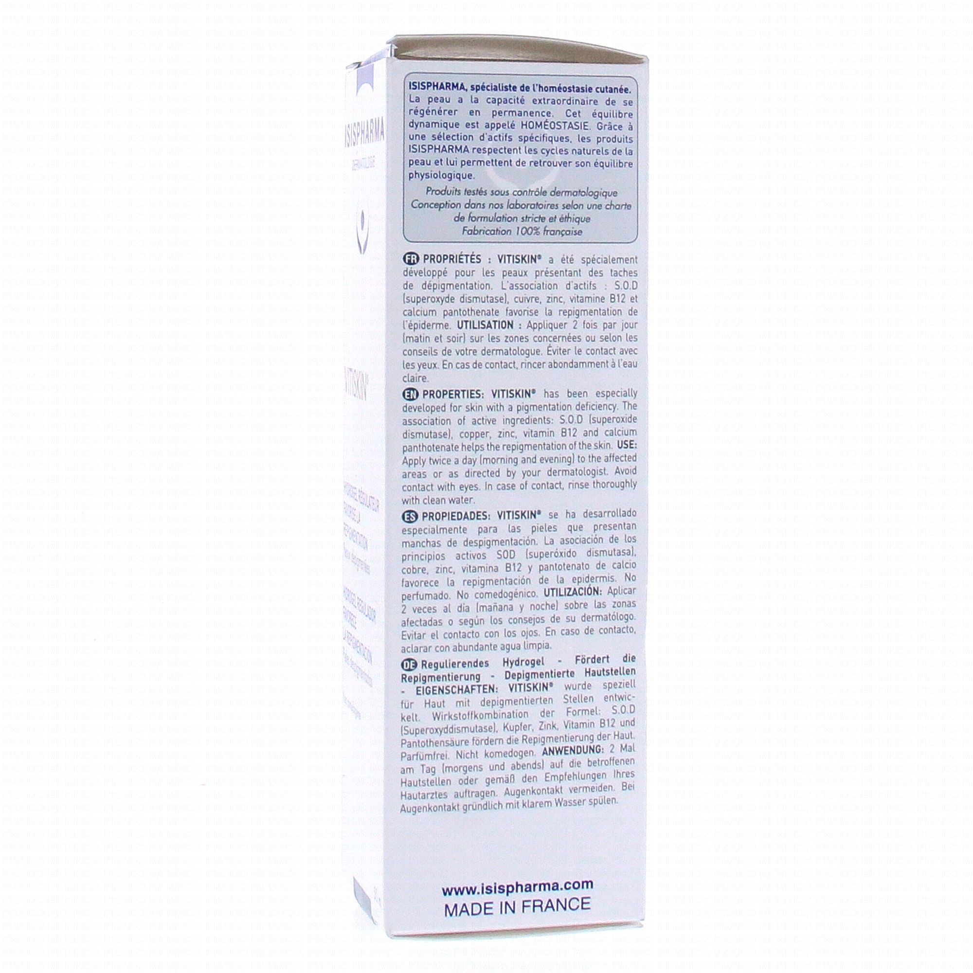 ISISPHARMA Vitiskin Hydrogel 50ml - Parapharmacie Prado Mermoz