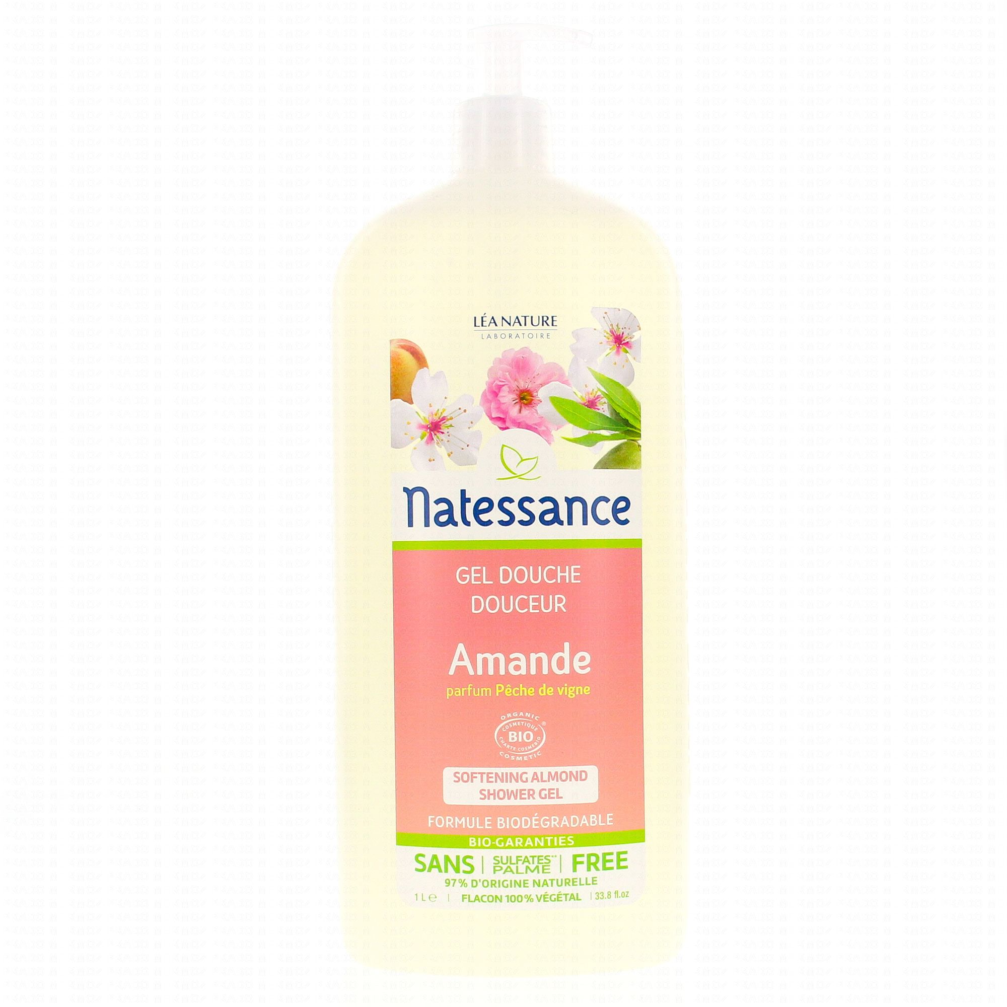 NATESSANCE Gel douche amande parfum pêche de vigne bio - Parapharmacie ... NATESSANCE Gel douche amande parfum pêche de vigne bio - Parapharmacie ...