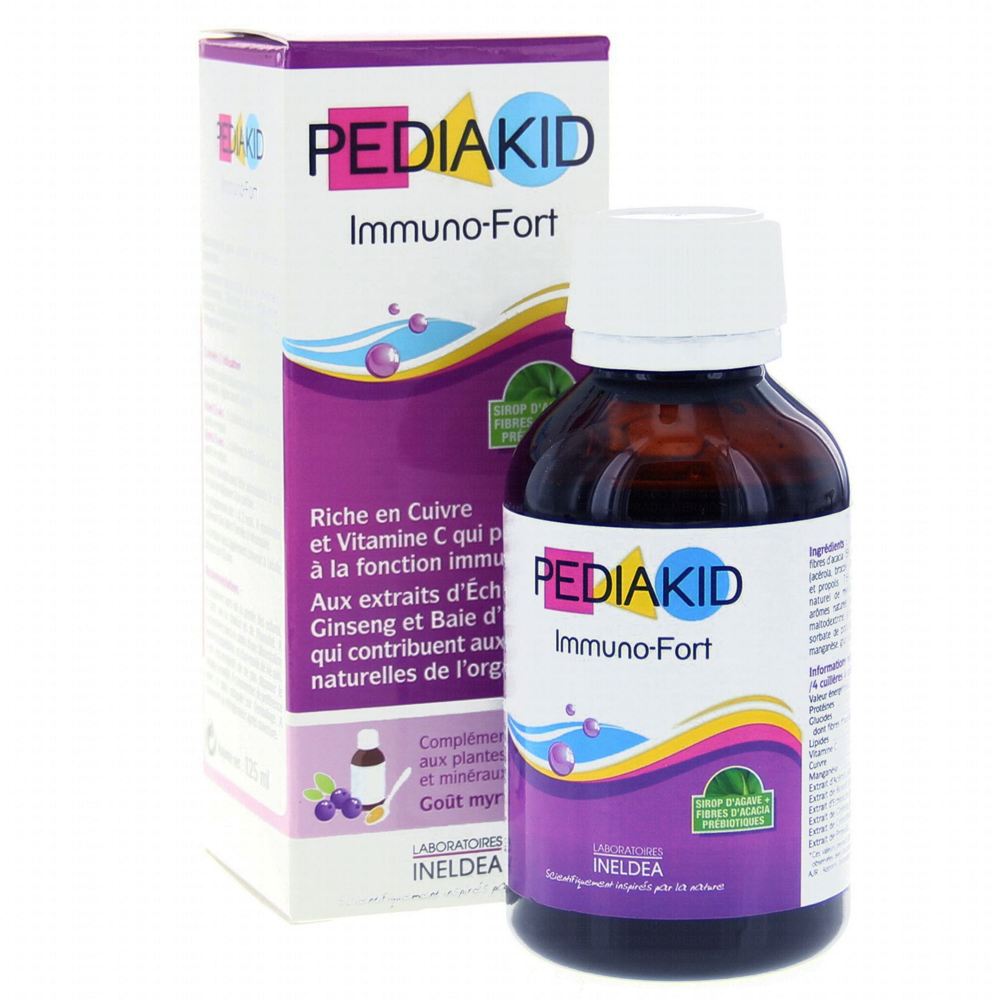 PEDIAKID Immuno-Fort goût myrtille flacon 125ml Pédiakid ...