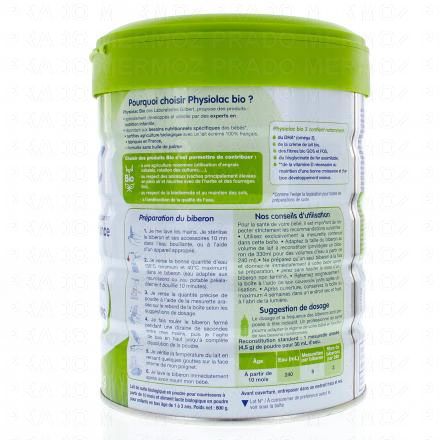 PHYSIOLAC Lait Bio 3 de 10 mois à 3 ans 800g - Parapharmacie Prado Mermoz