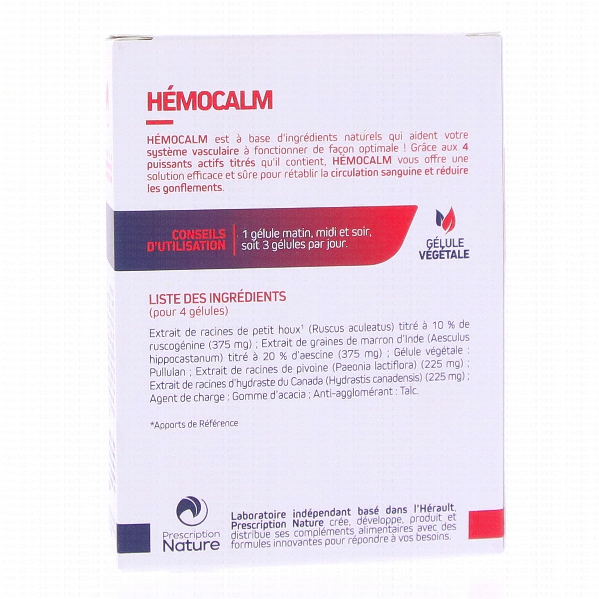 PRESCRIPTION NATURE Hemocalm 15 comprimés - Parapharmacie Prado Mermoz