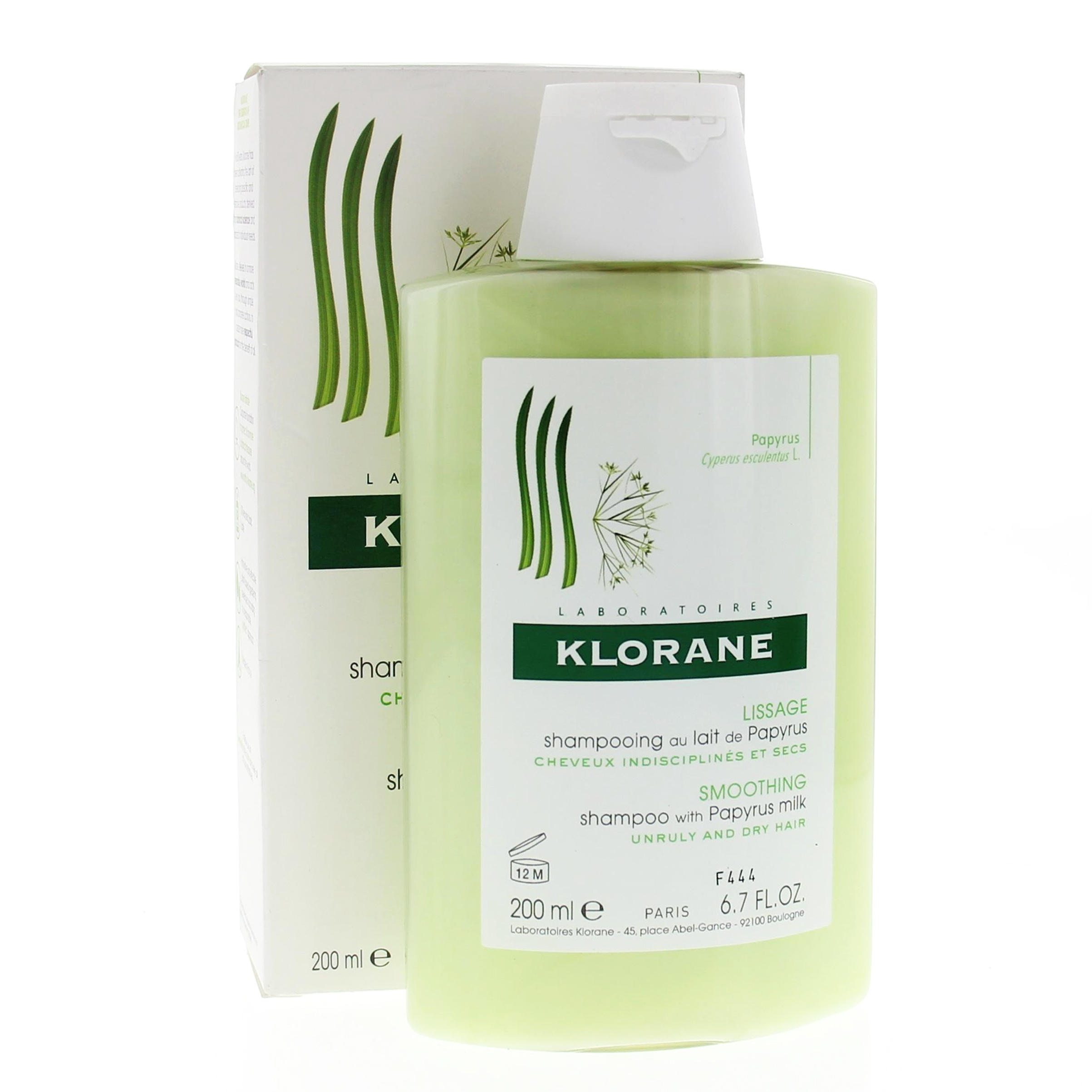 KLORANE Shampooing nutritif lissant au lait de papyrus flacon de 200 ml ...
