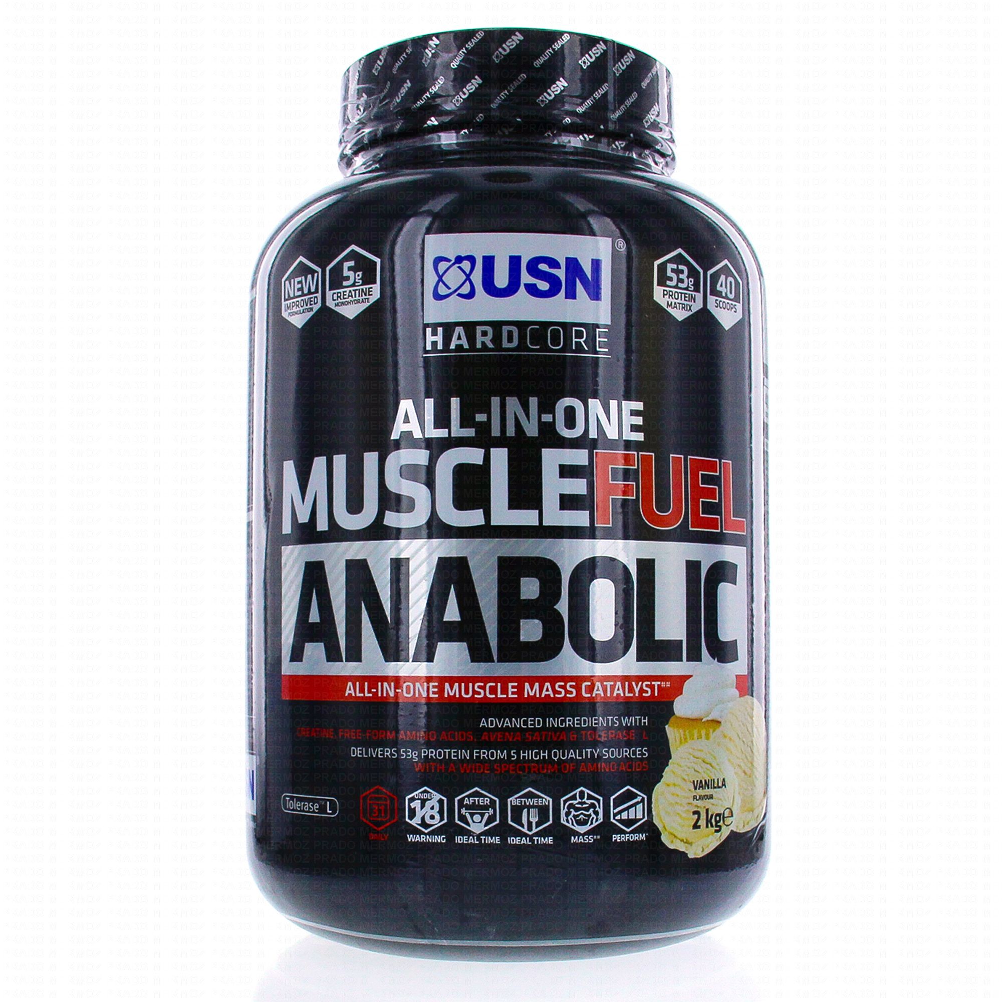 USN Musclefuel anabolic saveur vanille 2kg - Parapharmacie Prado Mermoz