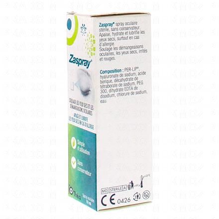 ZASPRAY Spray contre les yeux secs et démangeaisons oculaires 10ml ...
